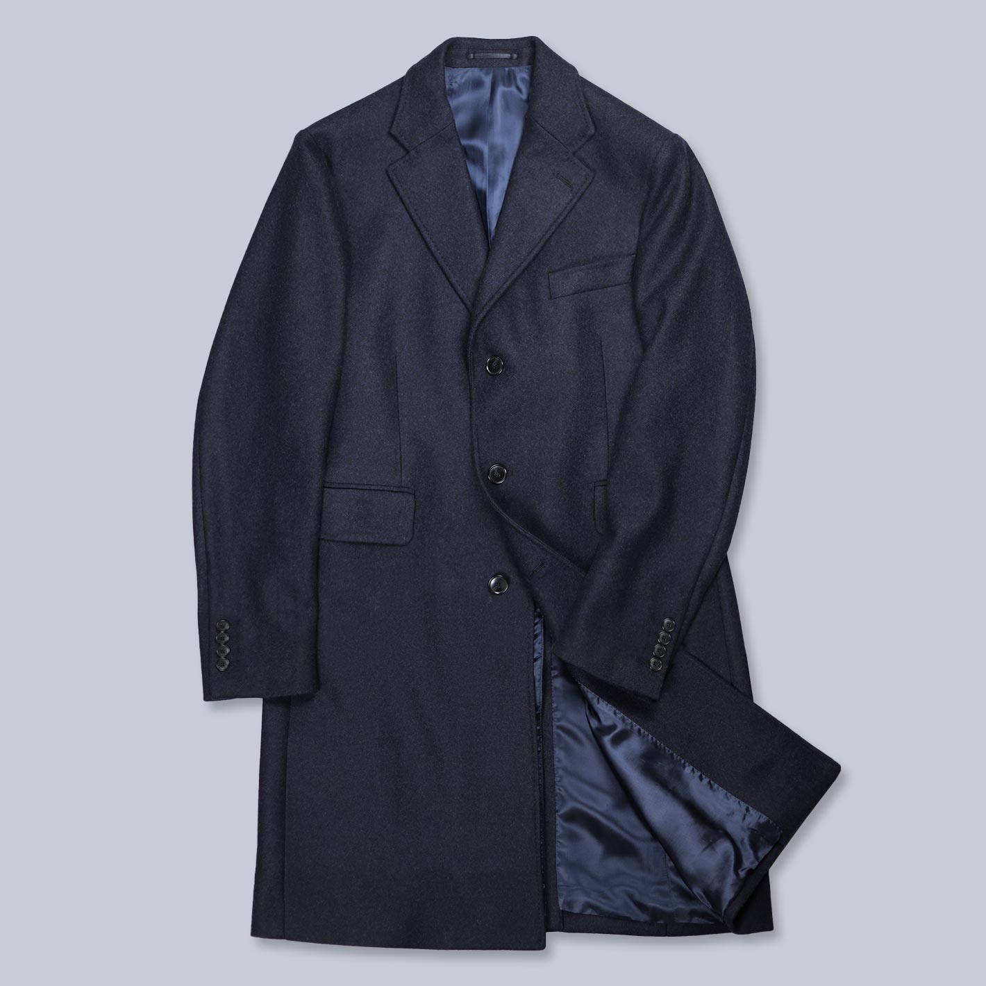 Navy Loro Piana Merino Wool Coat – Lund & Lund